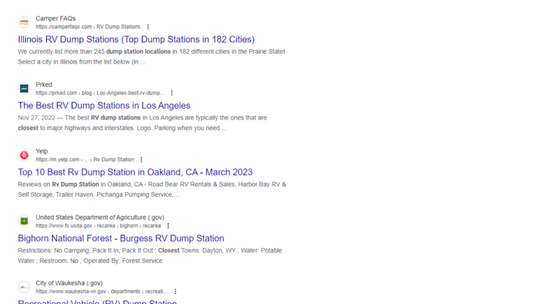 RV Dump Station Directory: Find a Dump Station Near You